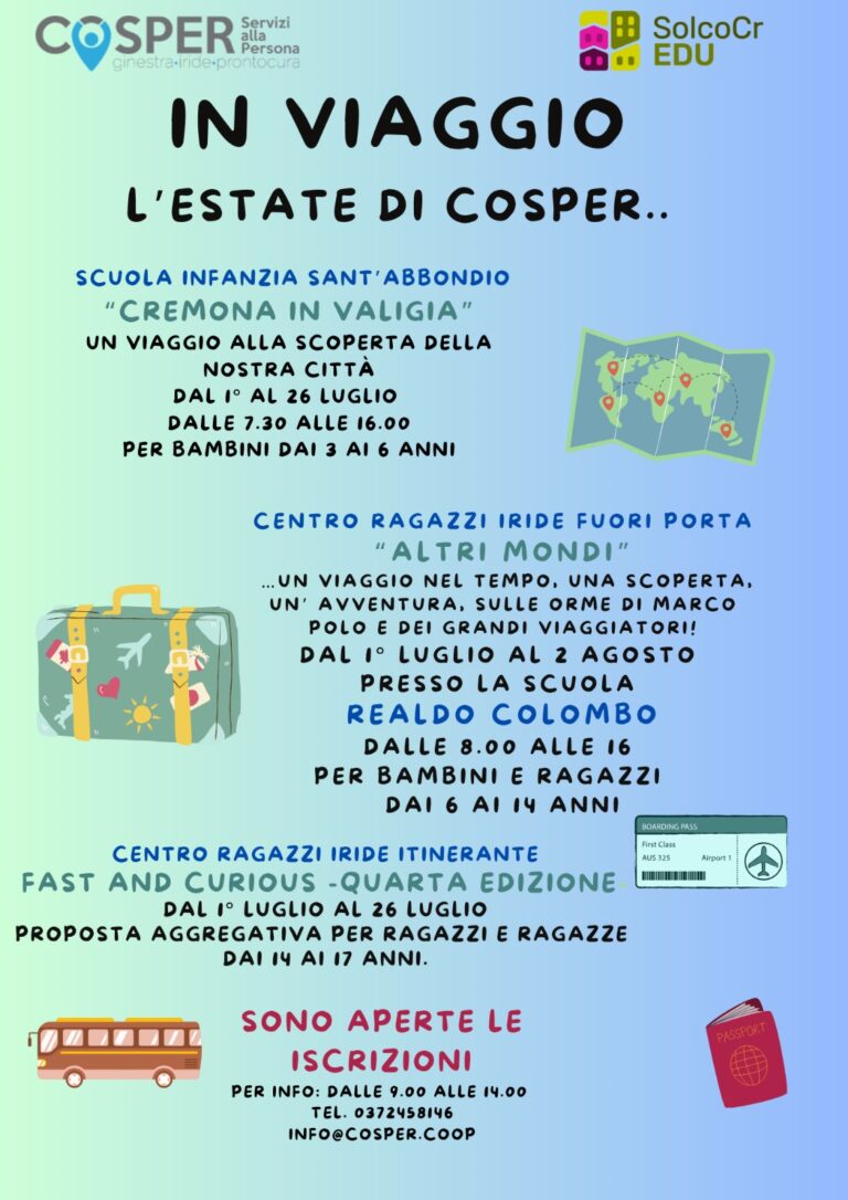 Centri estivi 2024 - Cosper